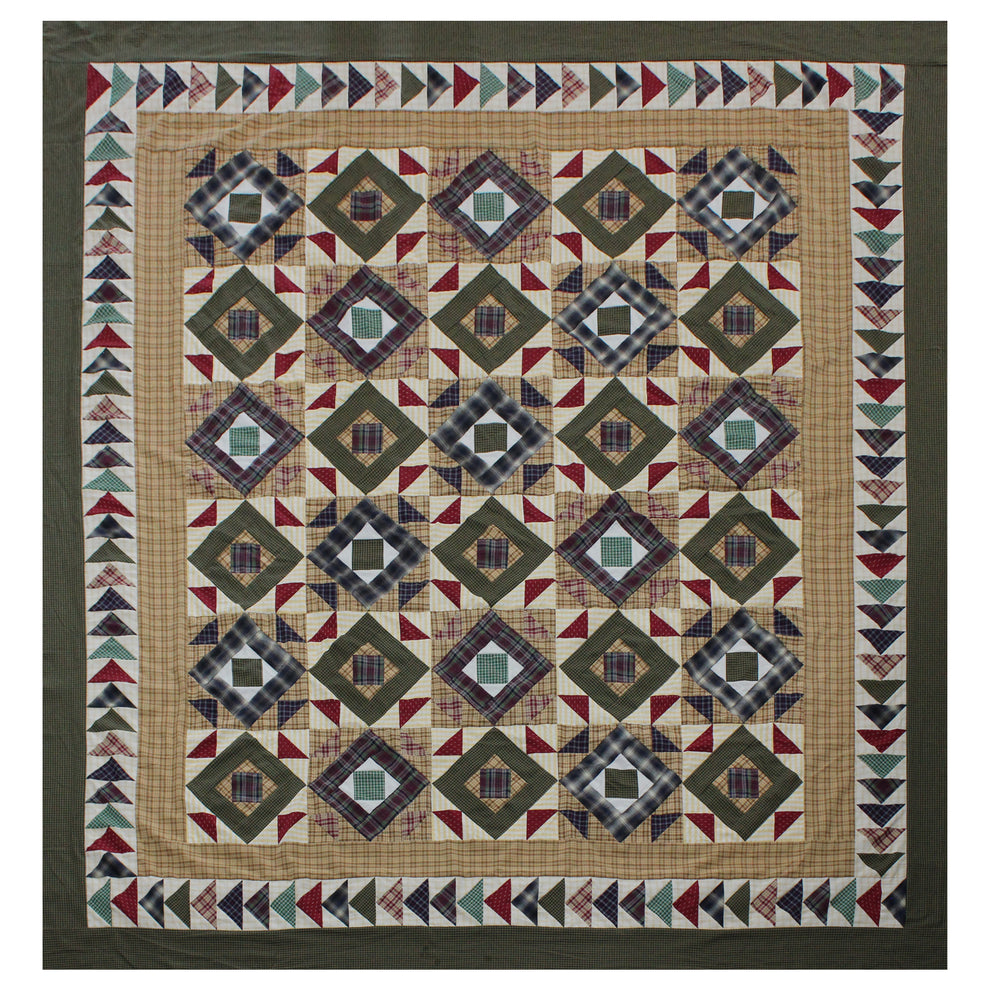 Prairie Road Quilt, Hand cut and Patchwork cotton fabric blocks ...